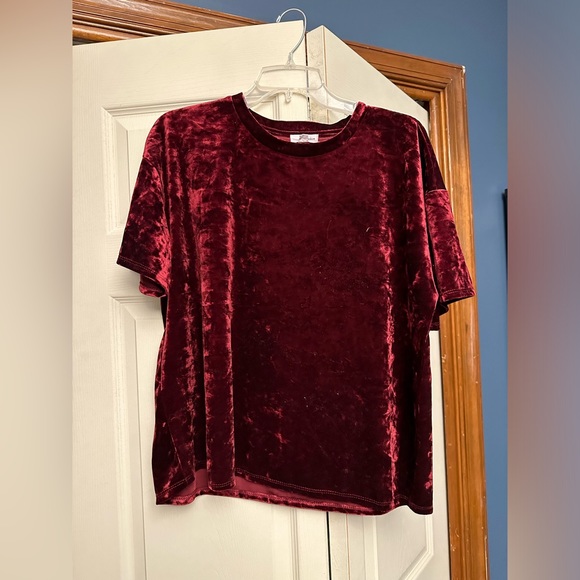 Tops | Red Velvet Shirt | Poshmark